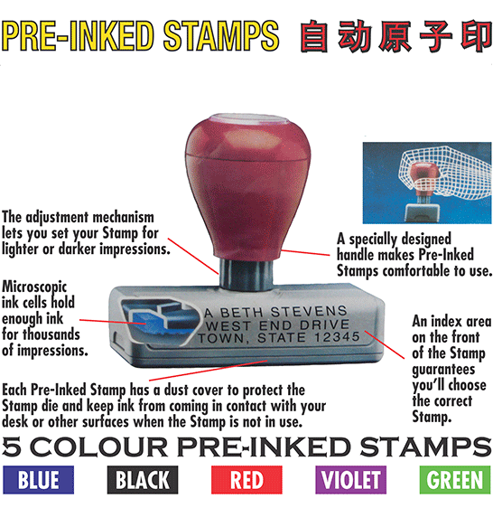 Pre-inked stamps - Instant Printing Services Singapore | Cheap and ...